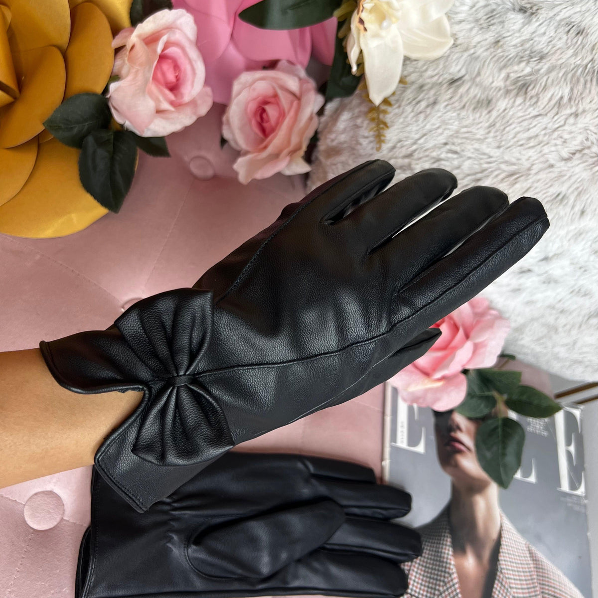 Ženske rukavice Fashion Leather | Rukavice sa mašnom | Contessa Moda