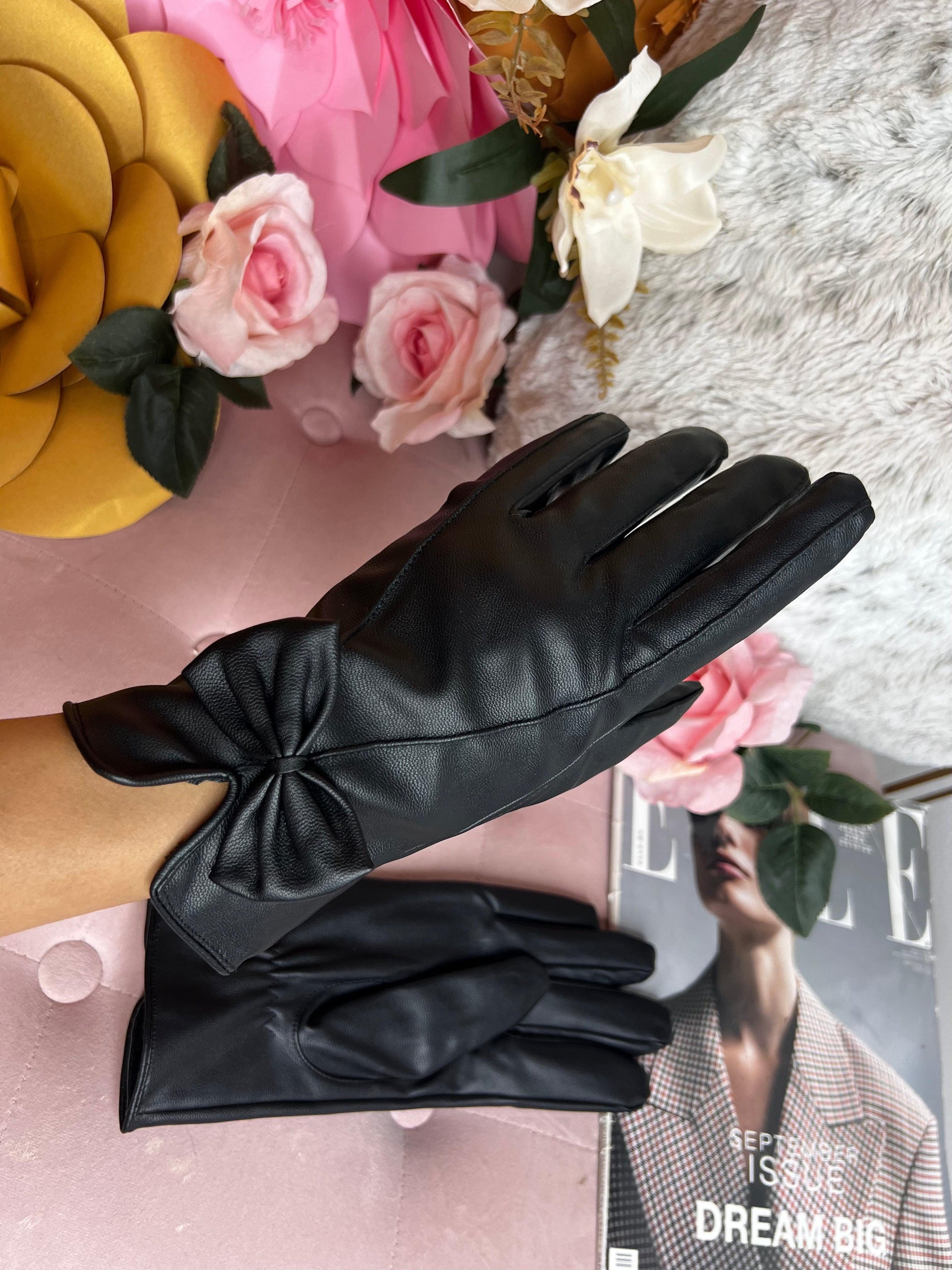 Ženske rukavice Fashion Leather | Rukavice sa mašnom | Contessa Moda